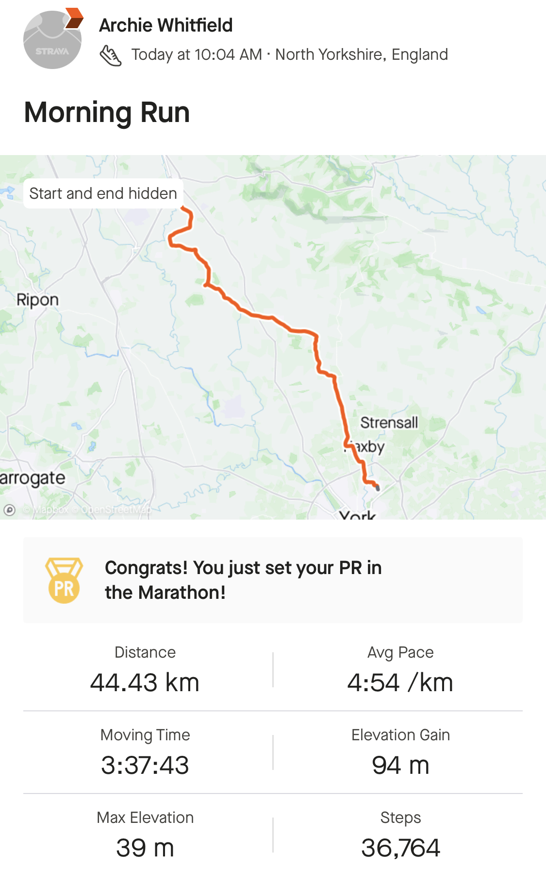 Blog - Archie Whitfield Challenge